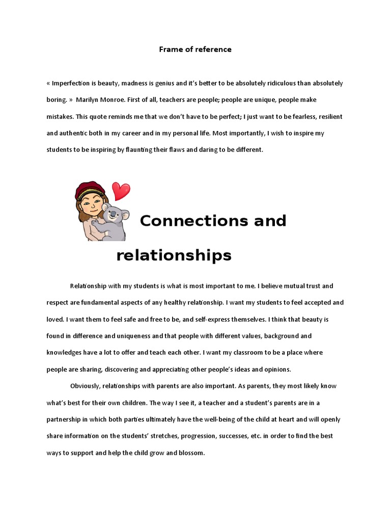 Connections and Relationships: Frame of Reference | PDF | Curriculum ...