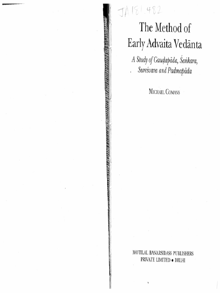 The Method of Early Advaita Vedanta A Study of Gaudapada Sankara ...
