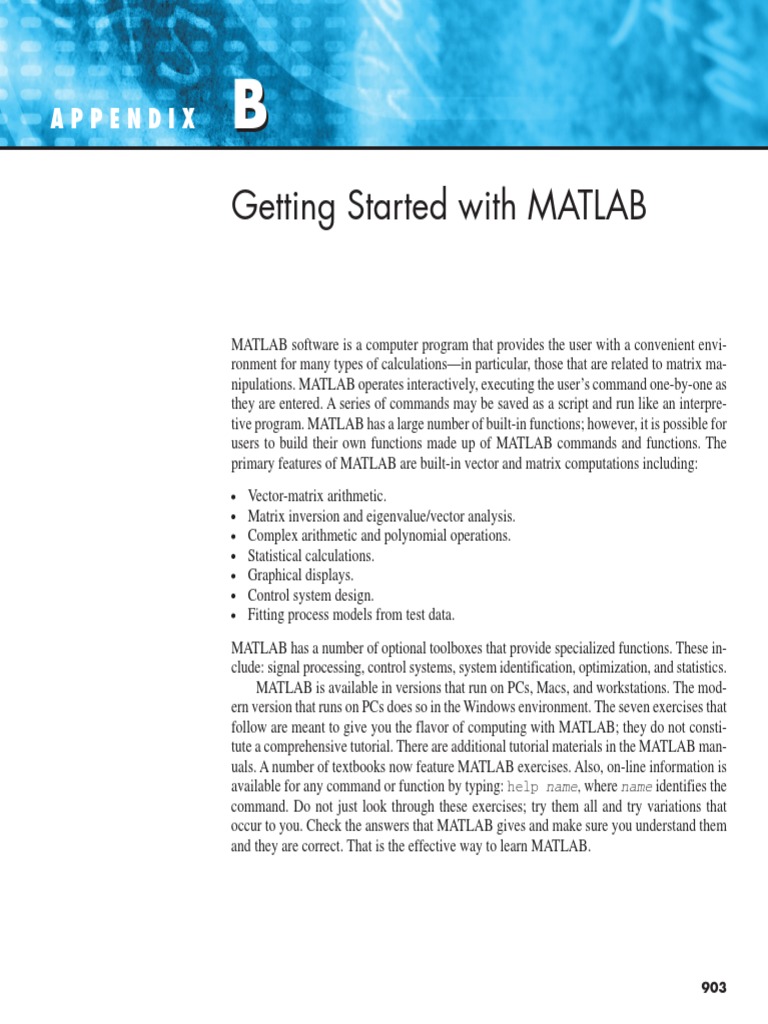 MATLAB Tutorial by Chapra | PDF | Matlab | Matrix (Mathematics)