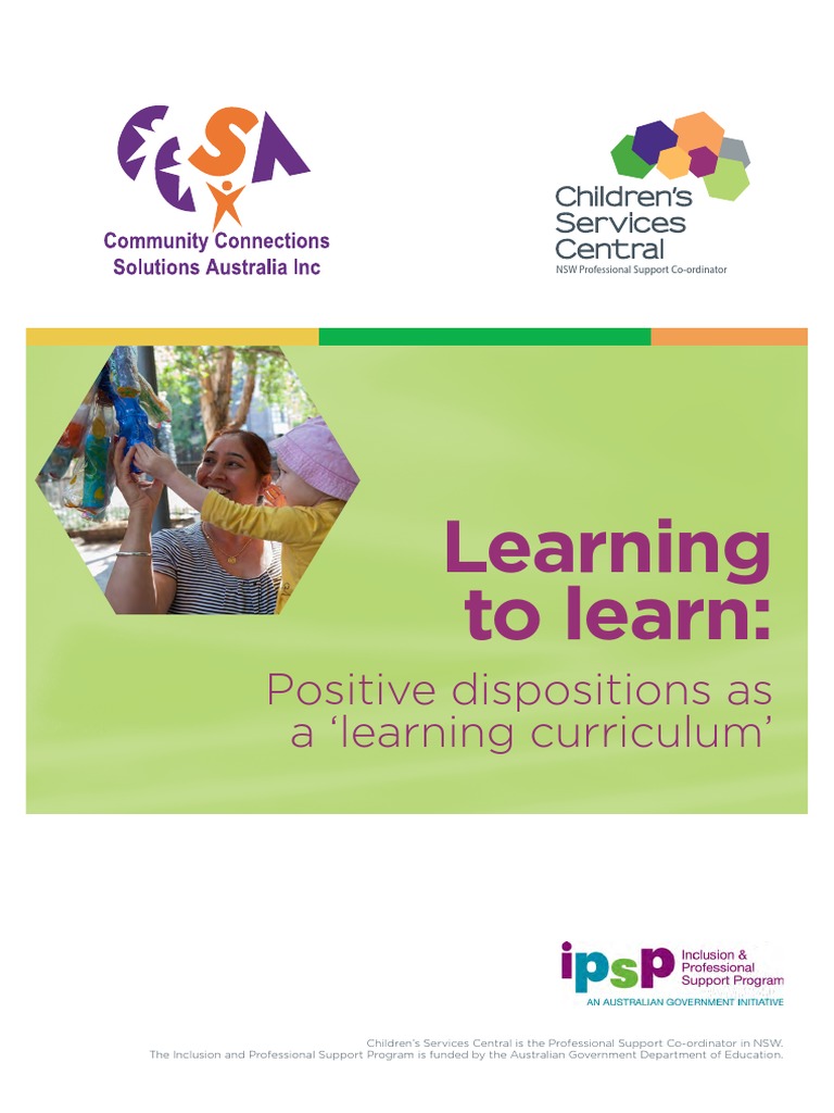 Learning To Learn Positive Dispositions As A Learning Curriculum | PDF ...