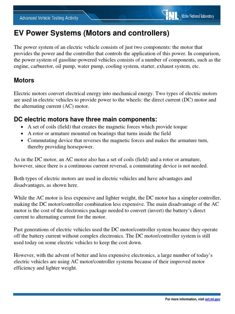 An Overview of the Key Components that Power Electric Vehicles: Motors ...