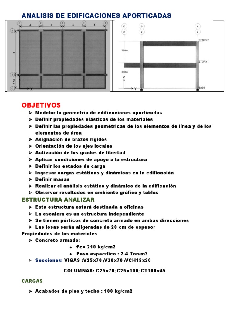 Análisis estructural edificio aporticado | PDF | Naturaleza