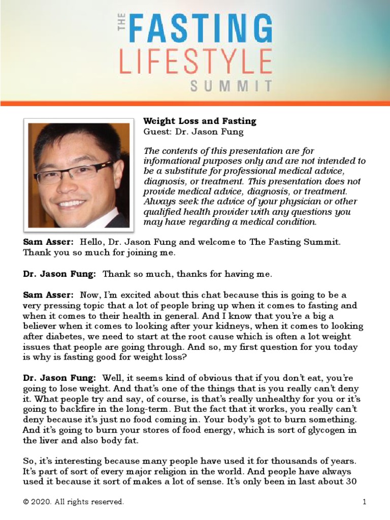 Fasting 3 - Jason - Fung | PDF | Dieting | Fat