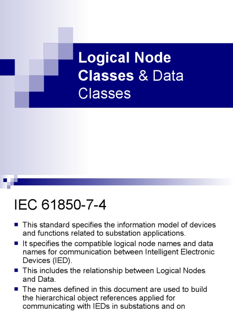 Logical Node Classes & Data | PDF | Electrical Substation | Node ...