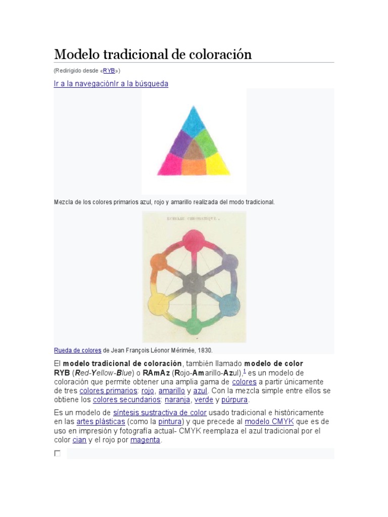Modelo Tradicional de La Teoria Del Color | PDF | Color | Materiales ...