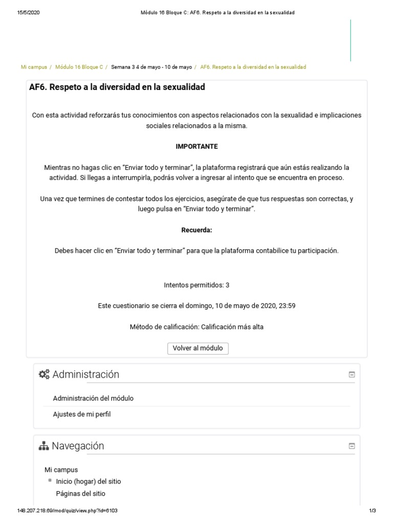 Módulo 16 Bloque C - AF6. Respeto A La Diversidad en La Sexualidad | PDF | Biología | Naturaleza