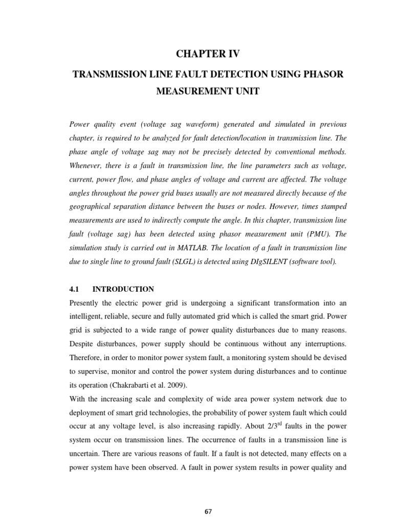 Transmission Line Fault Detection Using Phasor Measurement Unit | PDF | Electric Power ...