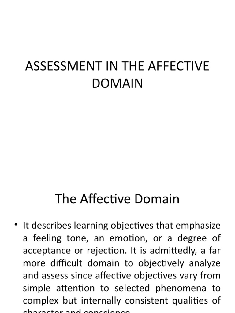 Assessment in The Affective Domain | Download Free PDF | Motivation ...