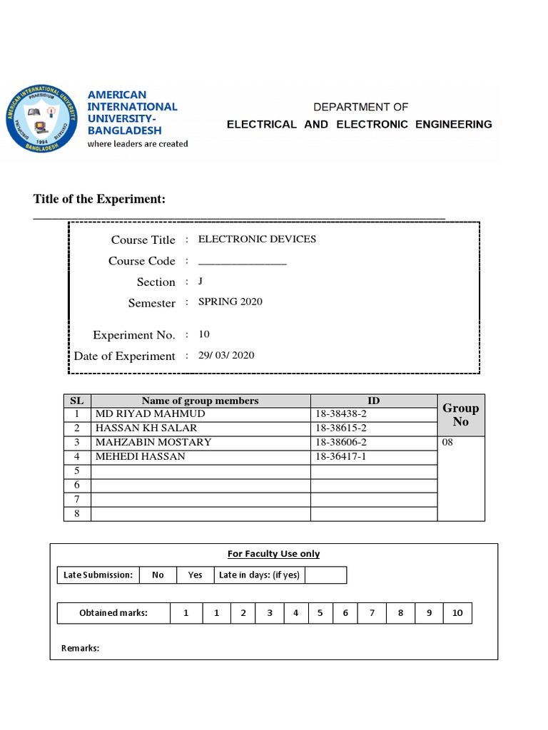 Device Lab Report 10 PDF | PDF | Mosfet | Cmos