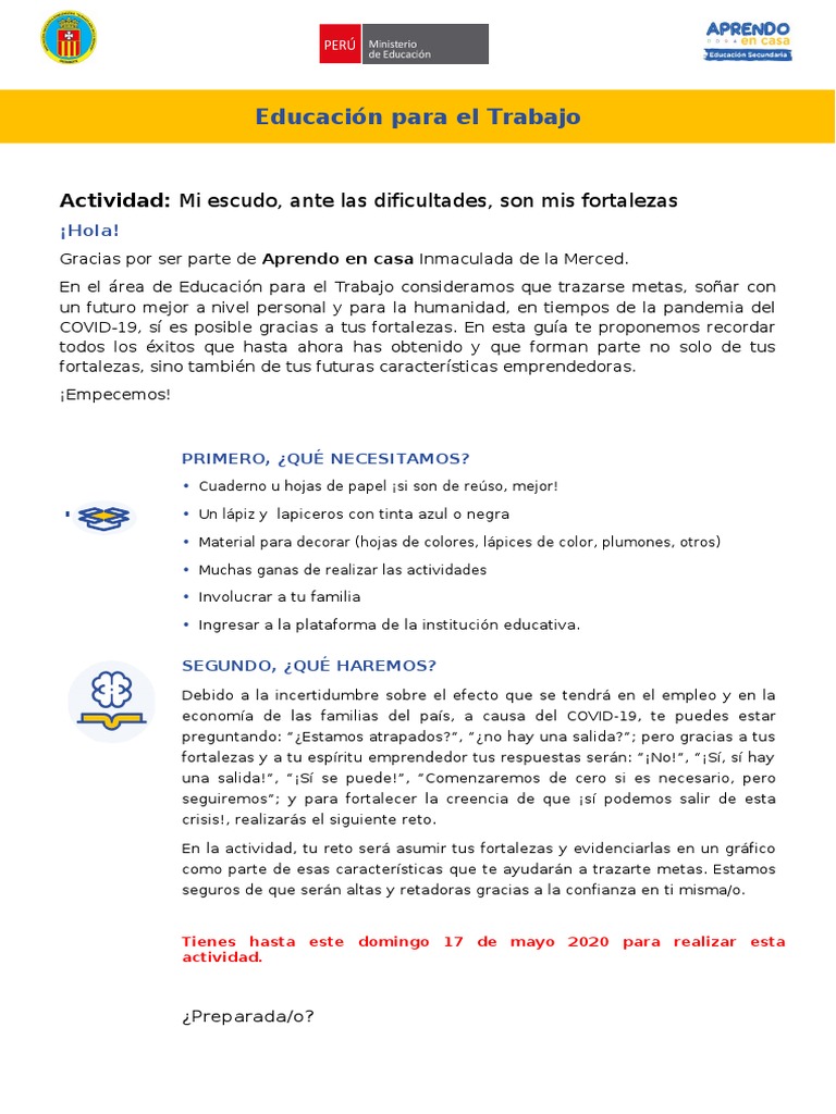 Tarea-Mi Escudo de Fortalezas | PDF