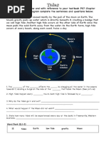 Tides Worksheet | PDF | Tide | Gravity
