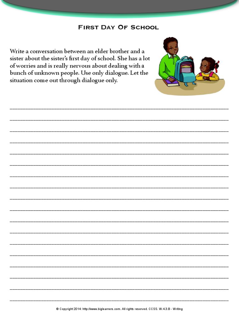 First Day of School | PDF