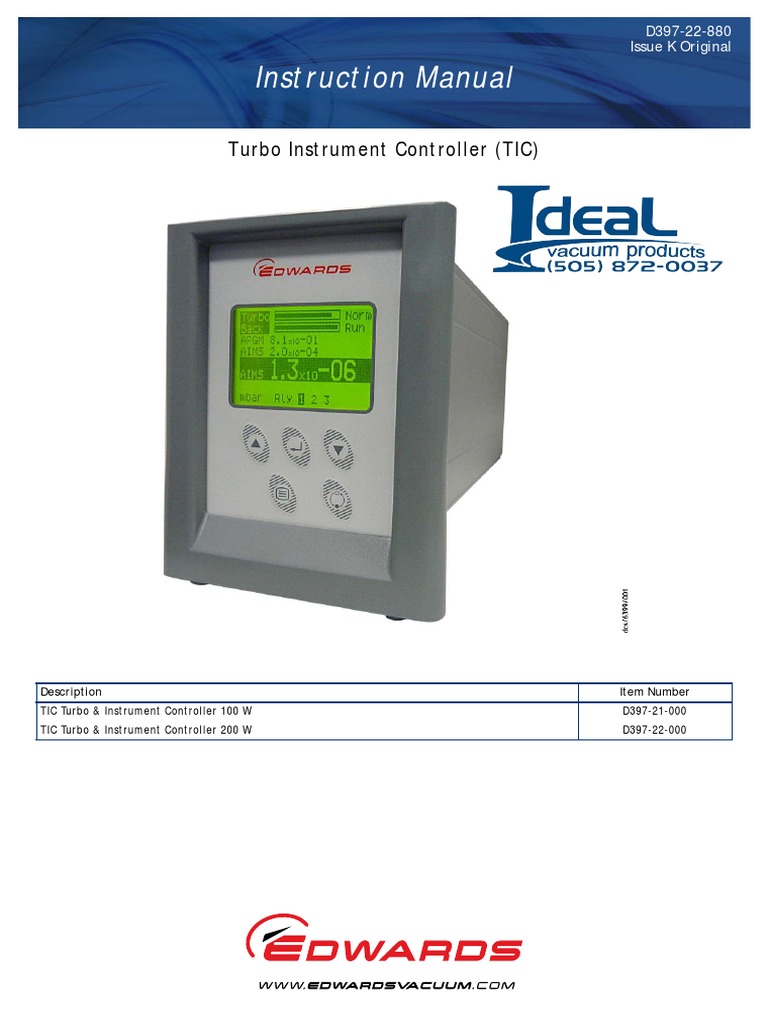Instruction Manual: Turbo Instrument Controller (TIC) | PDF | Power ...