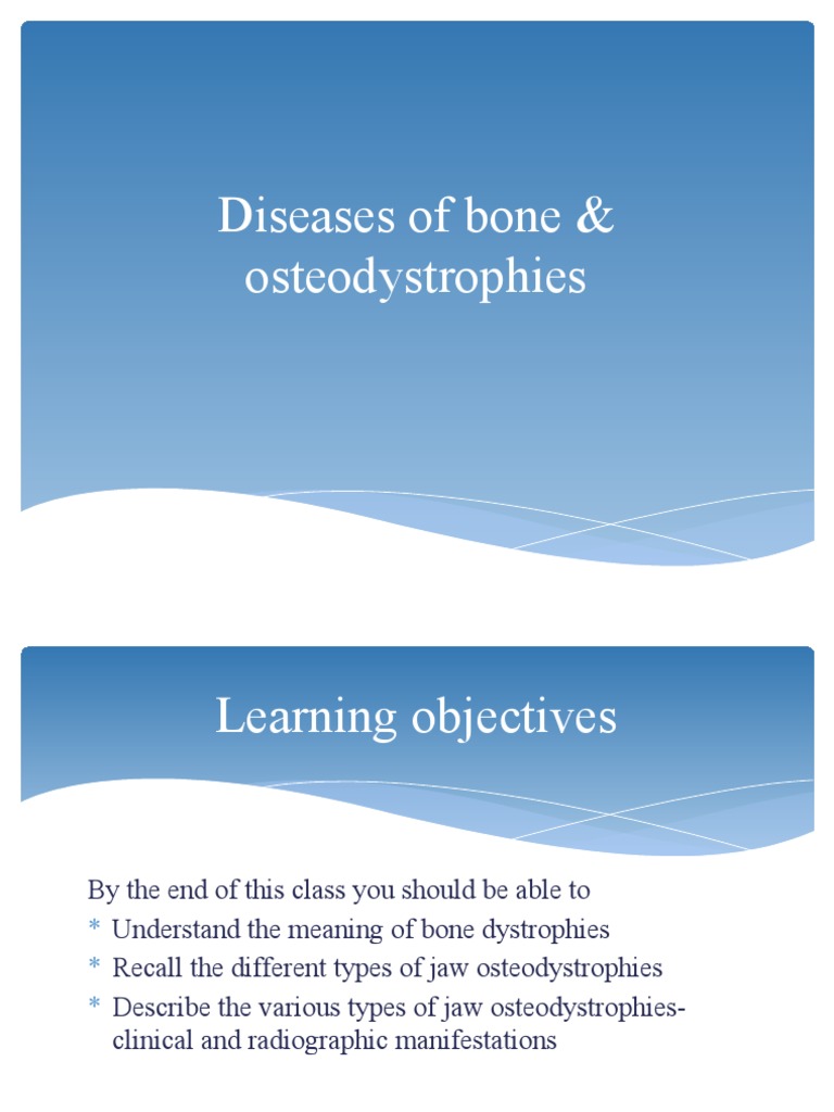 Diseases of Bone & Osteodystrophies | PDF | Bone | Musculoskeletal System