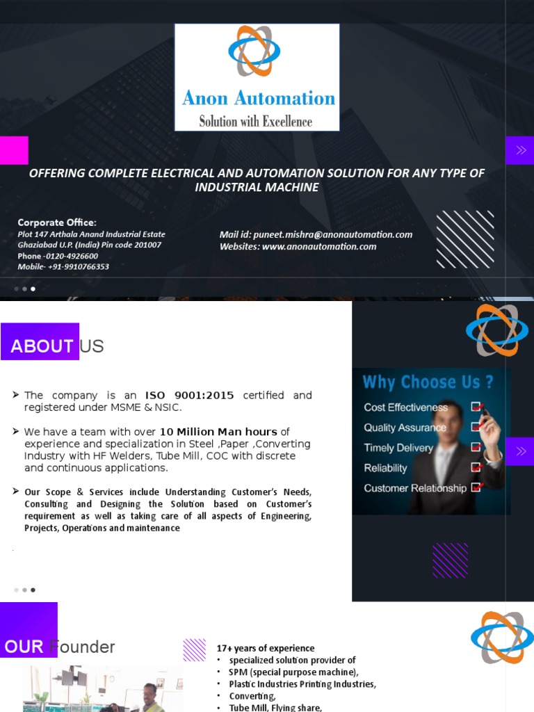 Offering Complete Electrical and Automation Solution For Any Type of ...