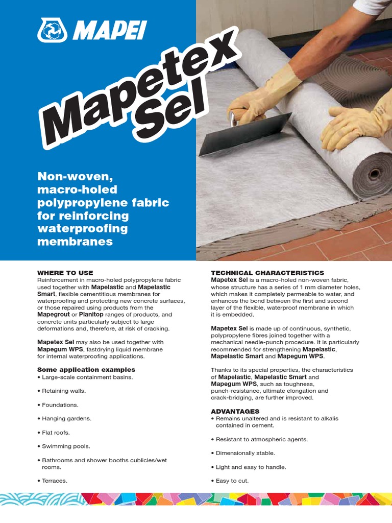 Mapetex Sel: Mapetex Ma Pe Te X Sel S El | PDF | Nonwoven Fabric | Concrete