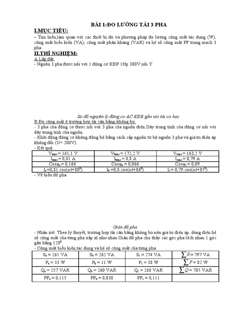 Bao Cao Thi Nghiem Bien Doi Nang Luong Dien Co PDF | PDF