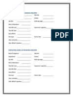 Doctors Attendance Sheet Form PDF | PDF