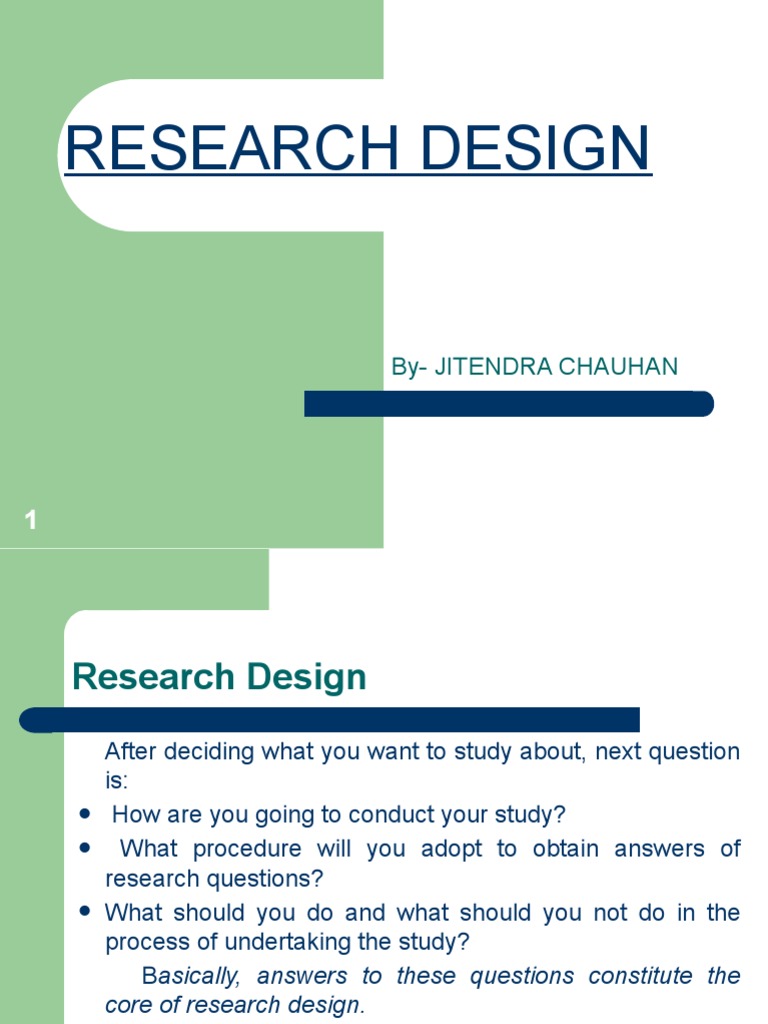 Research Design: By-Jitendra Chauhan | PDF | Research Design | Survey ...