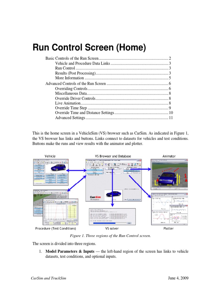 Figure 1. Three Regions of The Run Control Screen | PDF | Parameter ...