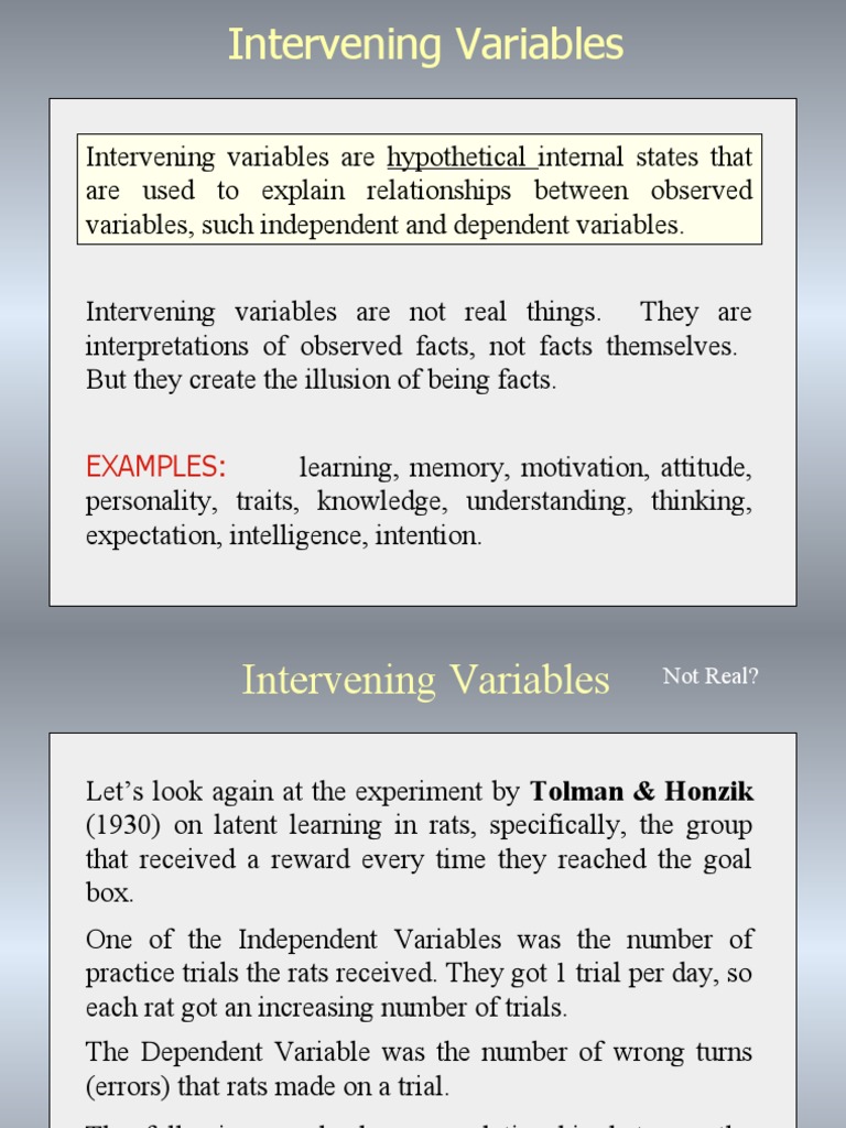 LEC-9 Intervening Variables | PDF | Reason | Definition