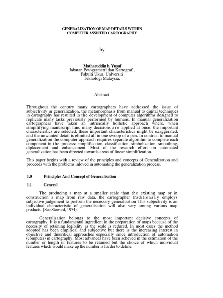 Generalization | PDF | Cartography | Map