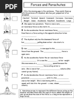 Balanced and Unbalanced Forces Worksheet | PDF