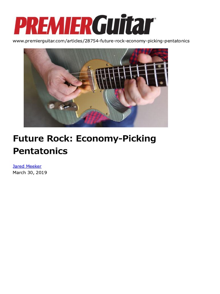 Future Rock - Economy-Picking Pentatonics - Premier Guitar PDF | PDF