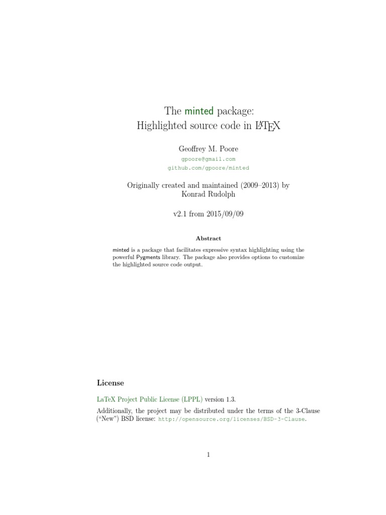 LaTeX Minted Package Guide | PDF | Command Line Interface | Shell ...