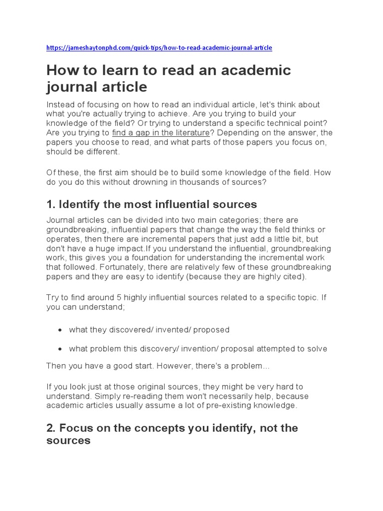 Academic Reading for PhD Students | PDF | Concept | Knowledge