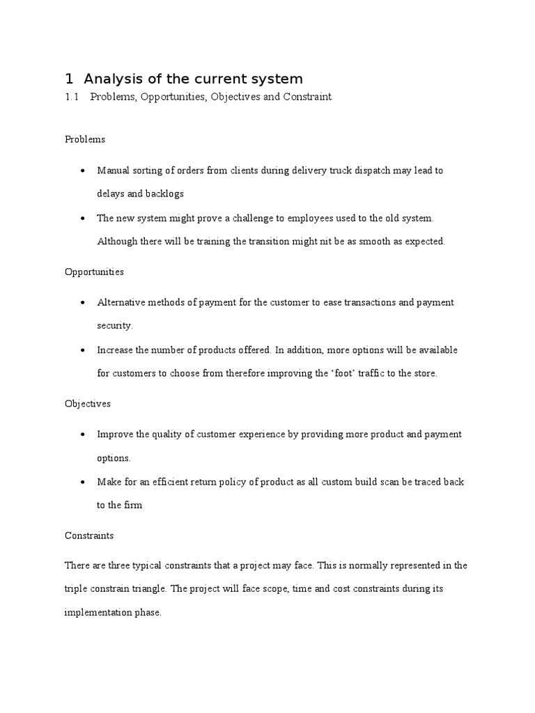 System Analysis: Problems & Solutions | PDF | Delivery (Commerce ...