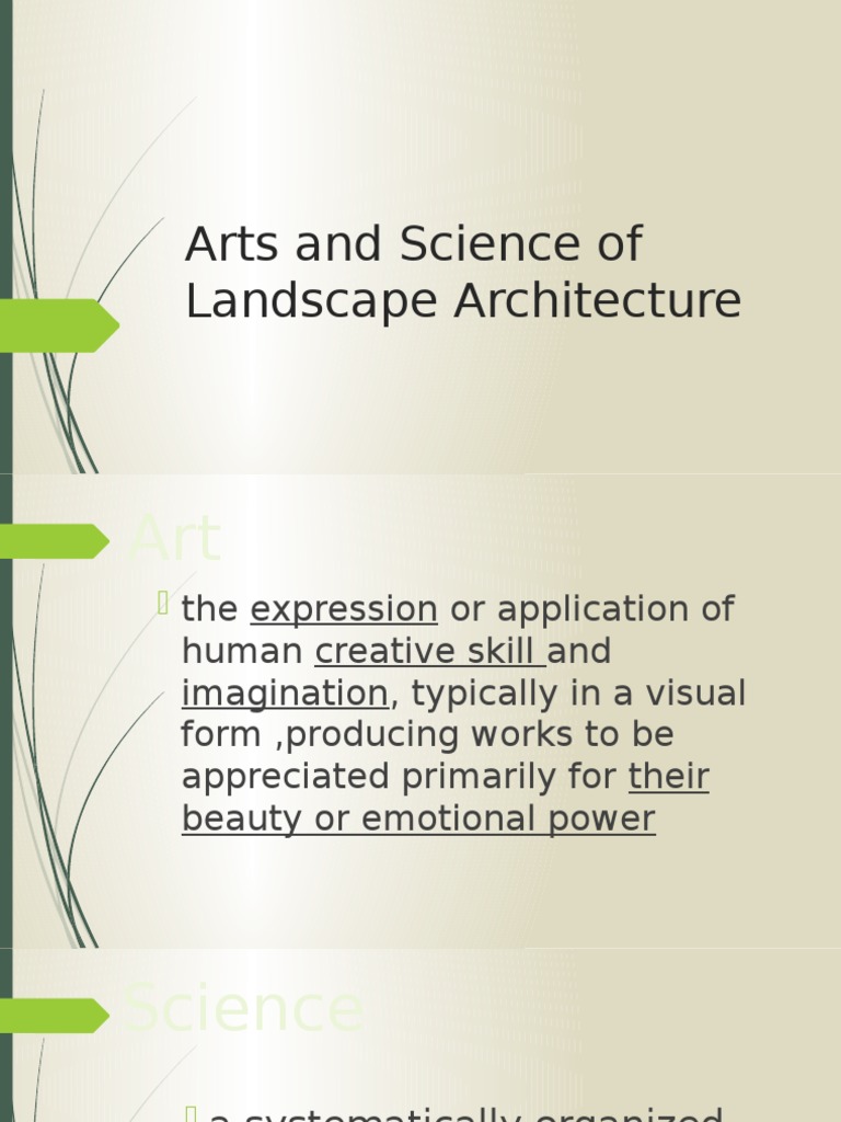Landscape Architecture: Art & Science | PDF | Landscape | Landscape ...