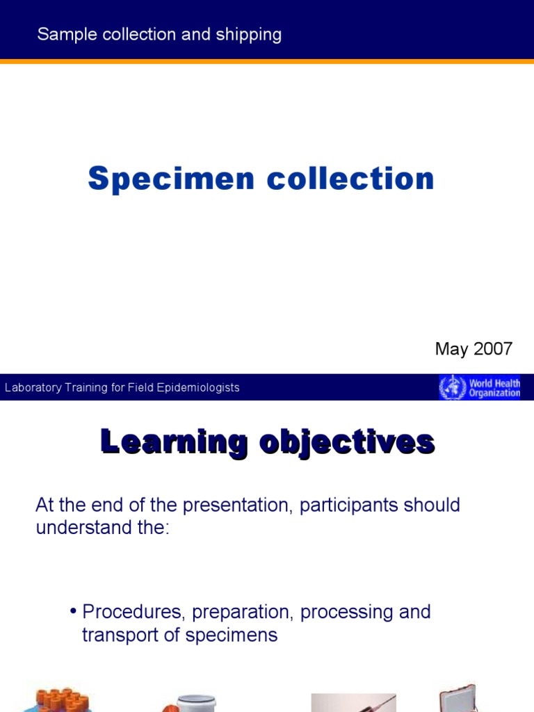 Specimen Collection: Sample Collection and Shipping | PDF | Polymerase ...