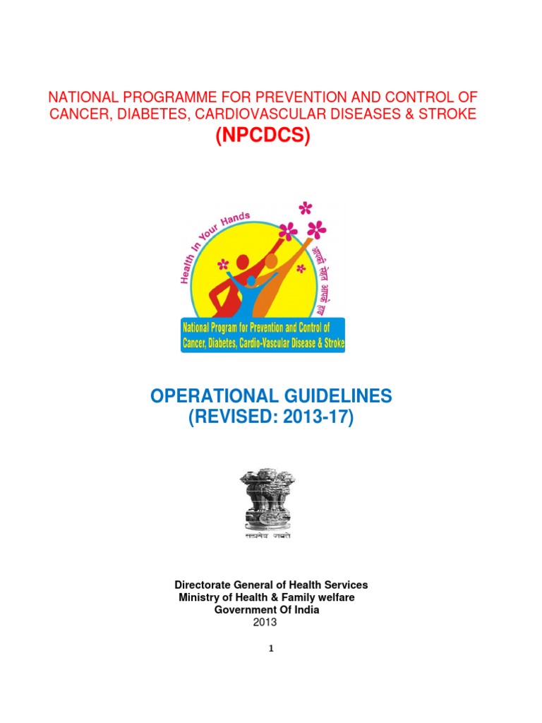 NPCDCS Operational Guidelines 2013-17 | PDF | Non Communicable Disease ...