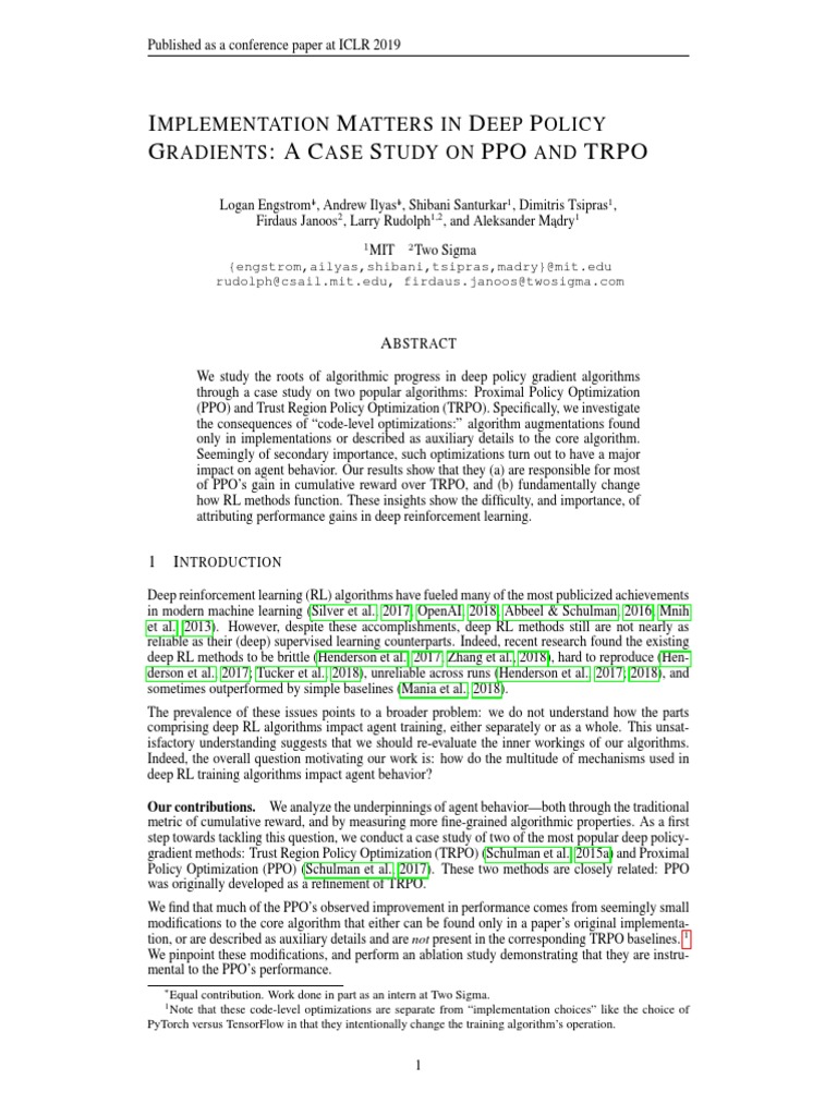 Deep Policy Gradients: PPO vs TRPO Analysis | PDF | Mathematical Optimization | Algorithms