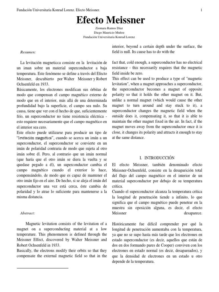 Bases de Datoa Efecto Meissner | PDF | Superconductividad | Fases Cuánticas
