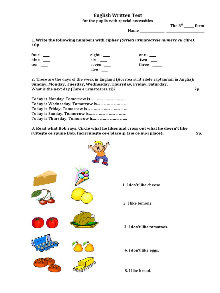 English Written Test-CES | PDF