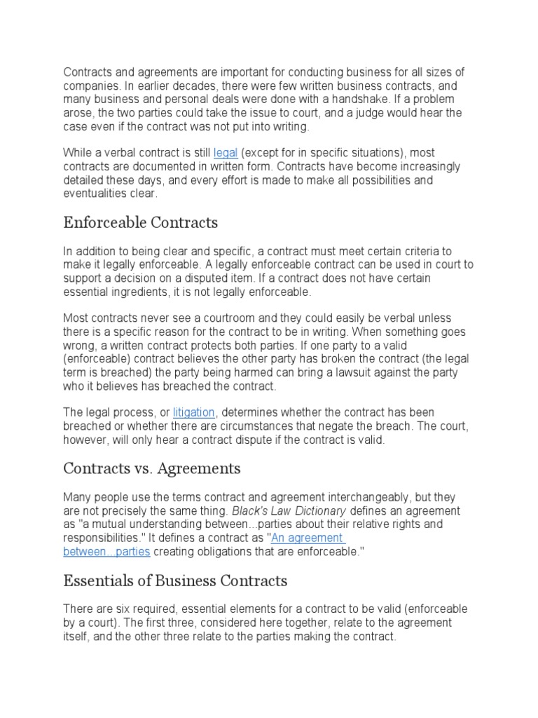 Enforceable Contracts: Legal | PDF | Common Law | Government