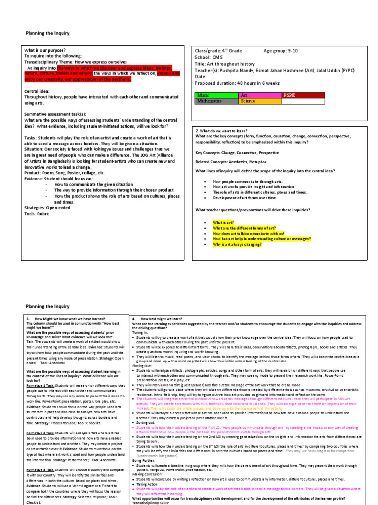 Unit 1-How We Express Ourselves | Download Free PDF | Creativity | Inquiry
