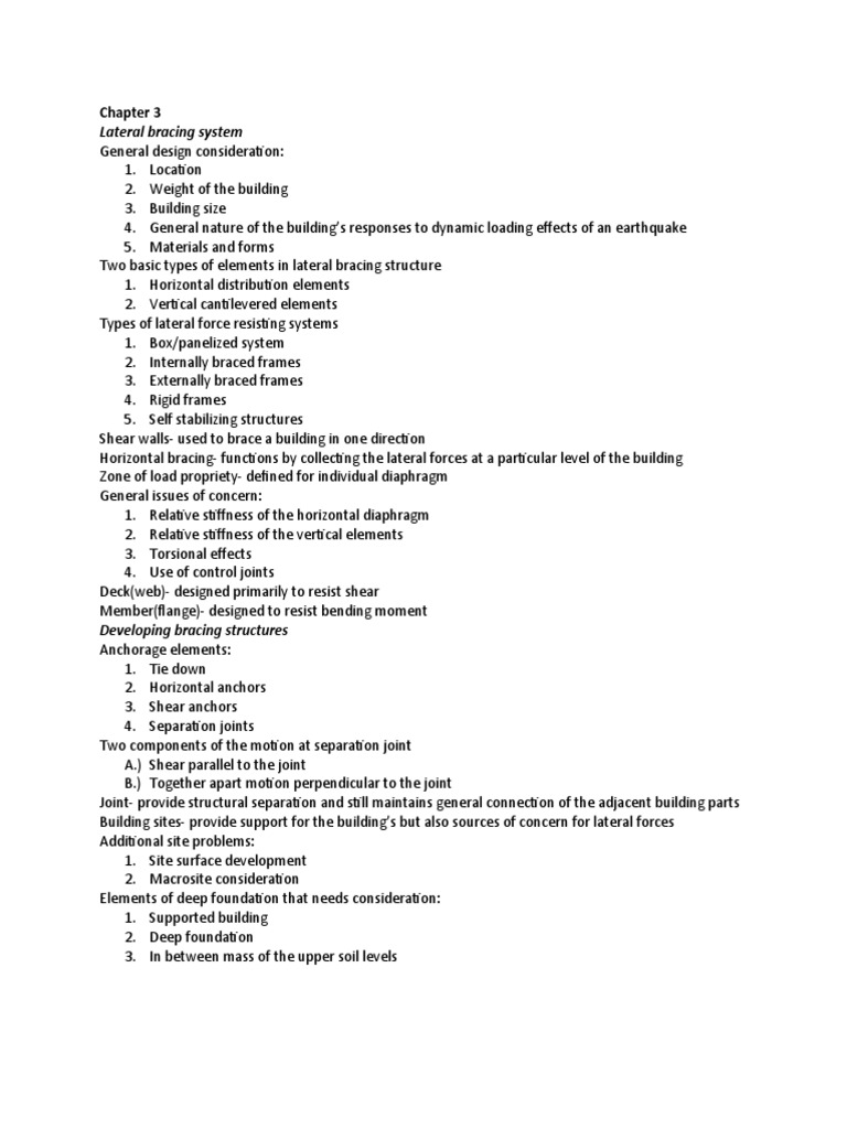 Lateral Bracing System | PDF | Framing (Construction) | Wall