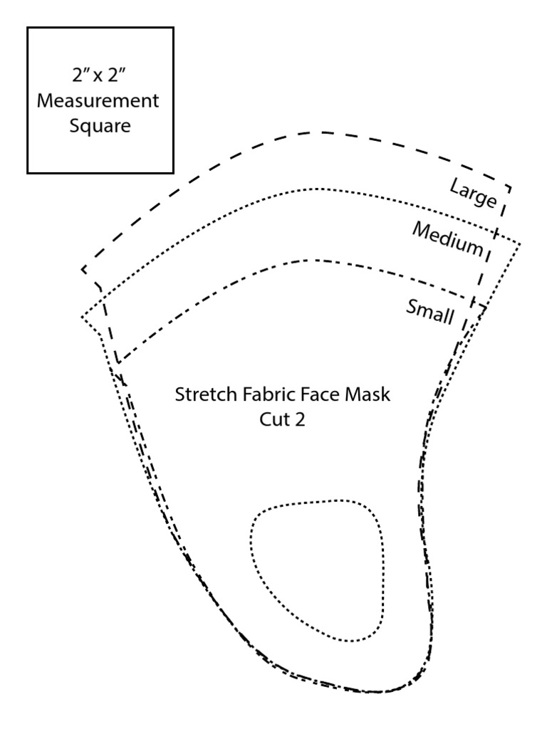 Stretch Face Mask Pattern and Instructions | PDF | Seam (Sewing) | Sewing