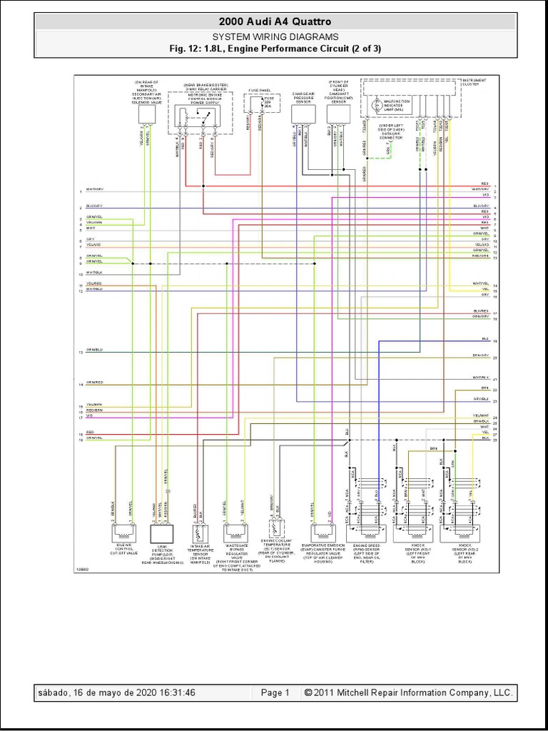 Diagrama Electrico Audi A4 b5 | PDF