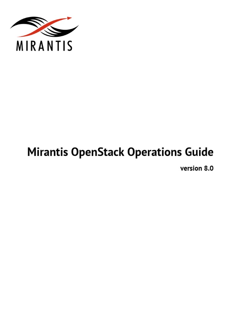 Mirantis OpenStack 8.0 OperationsGuide | PDF | Open Stack | Computer ...