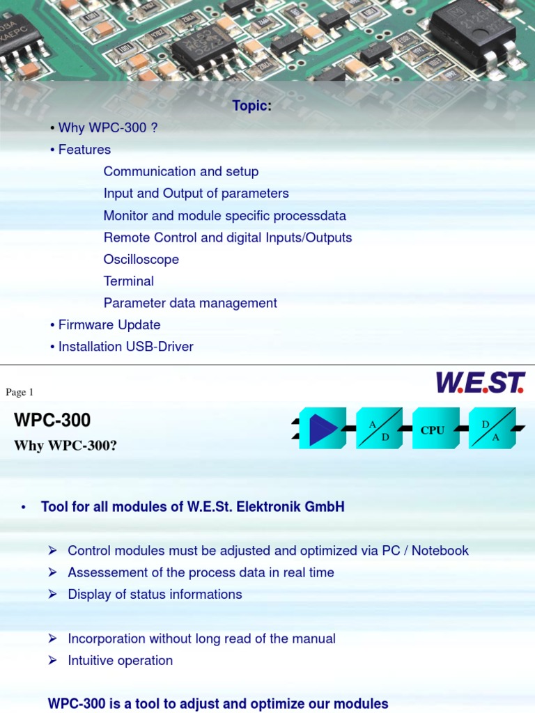 West WPC 300 2 - en | PDF | Parameter (Computer Programming) | Input/Output