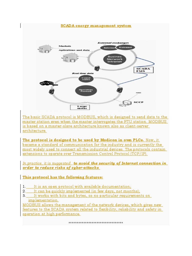 The Basics of SCADA Systems (SCADA Energy Management System) | PDF