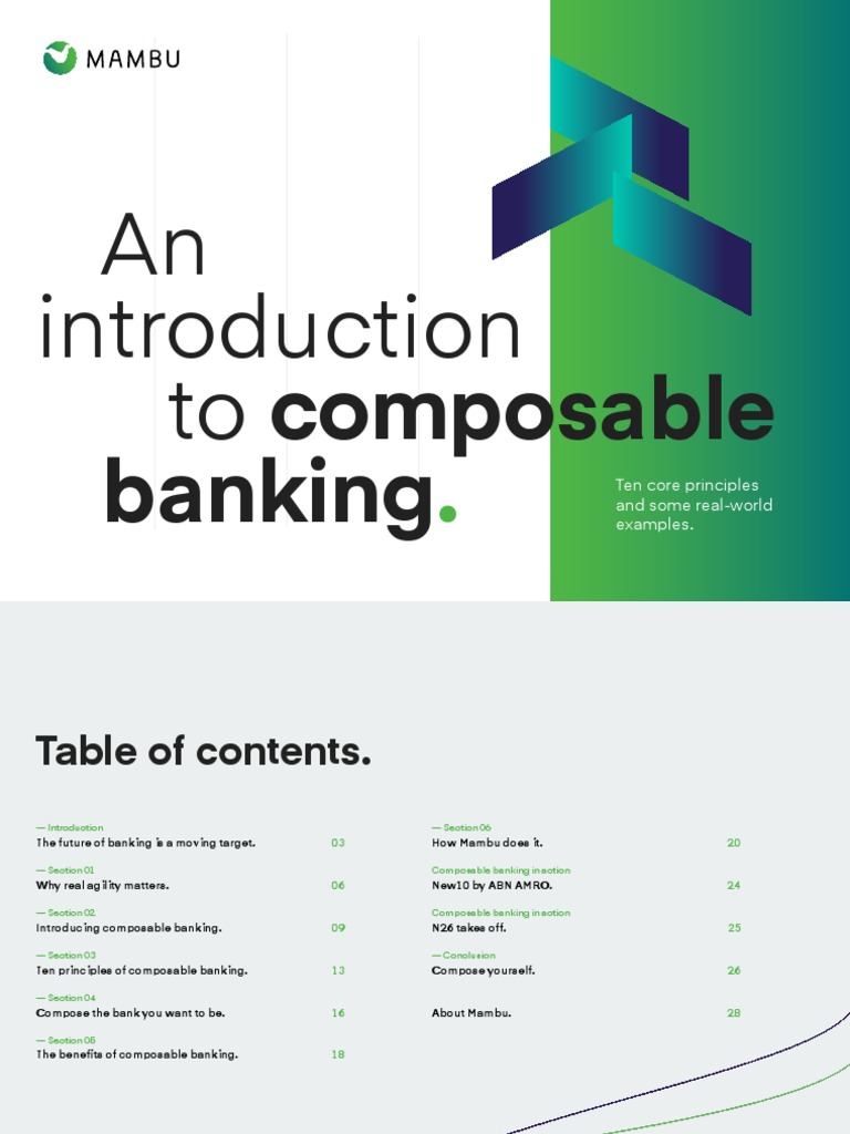 An To Composable: Banking | PDF | Cloud Computing | Financial Technology