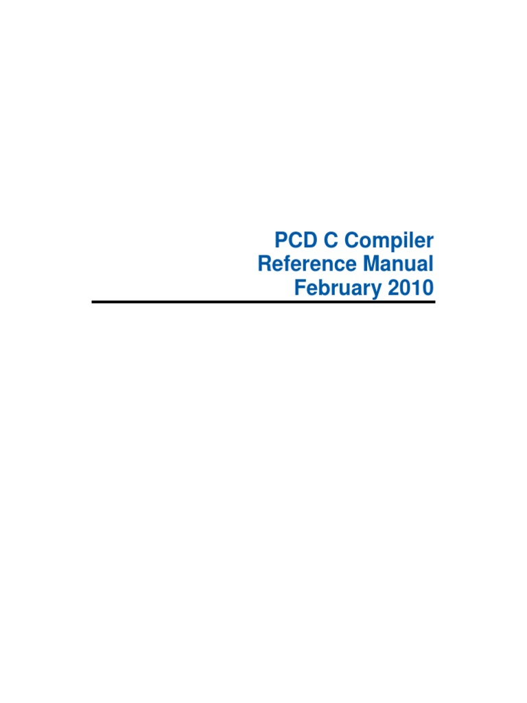 PCD Reference Manual | PDF | Parameter (Computer Programming) | C (Programming Language)