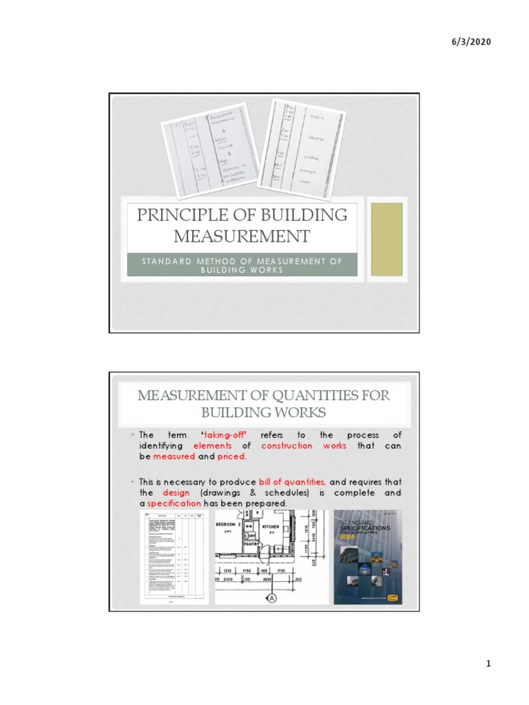 Standard Method of Building Measurement | PDF | Multiplication | Length