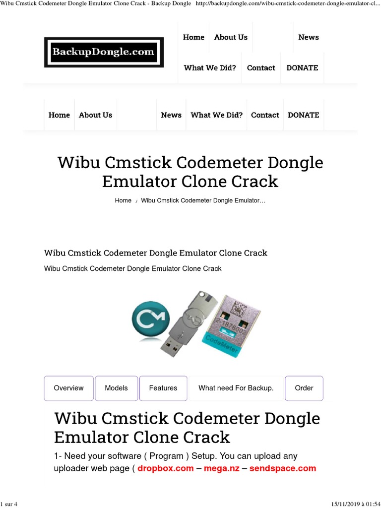 Wibu Cmstick Codemeter Dongle Emulator Clone Crack - Backup Dongle ...