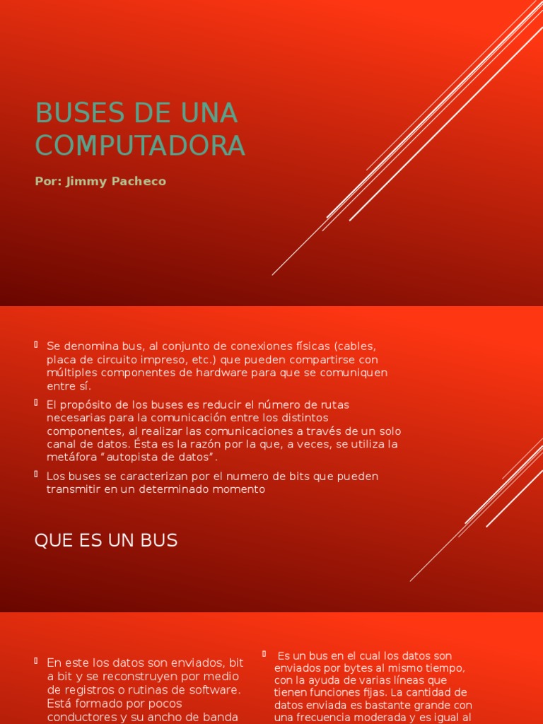 Buses de Una Computadora | PDF | Ingenieria Eléctrica | Electrónica digital